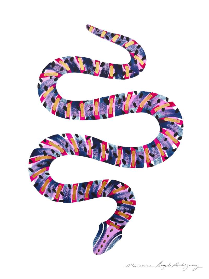 how to draw snake print